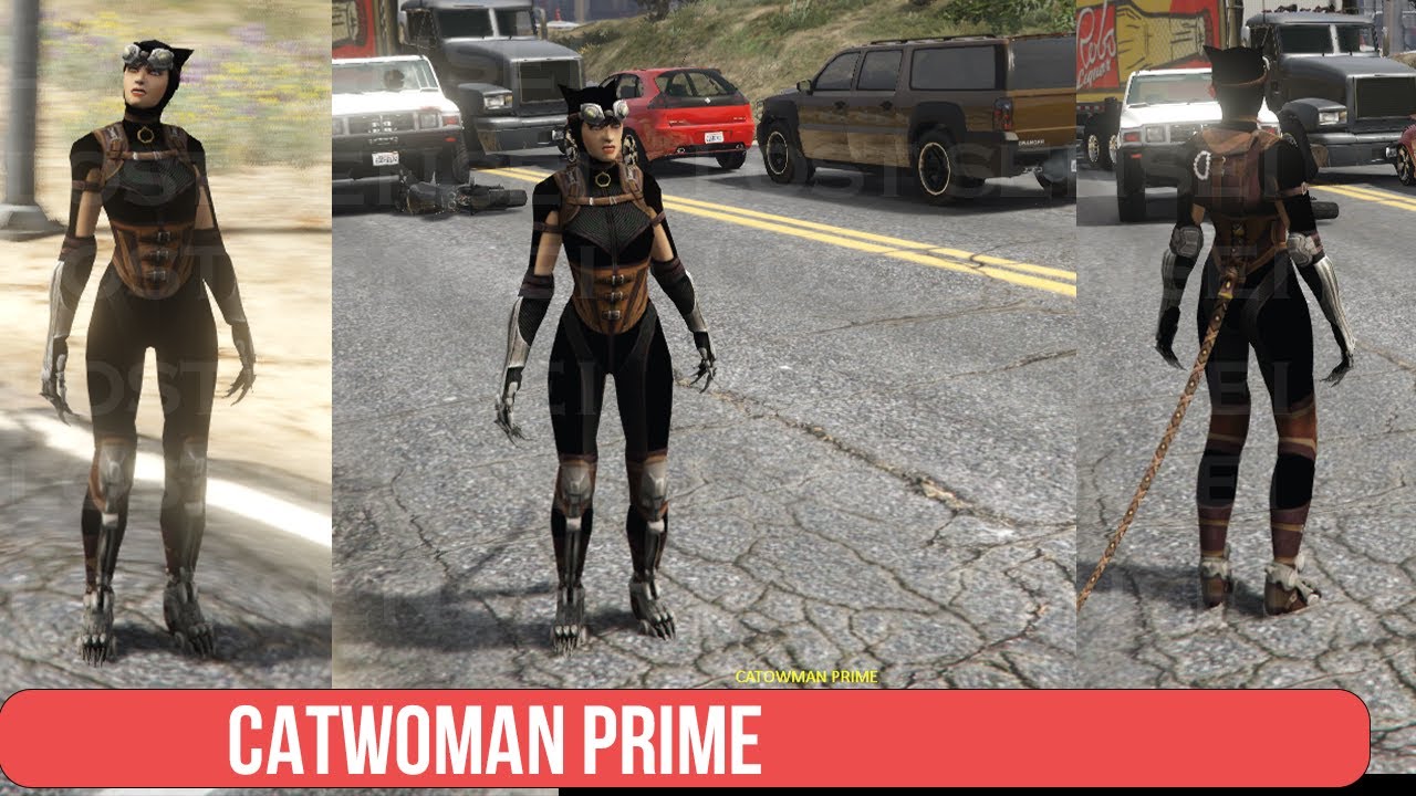 Catwoman Prime DC GTA V PED / MOD - YouTube