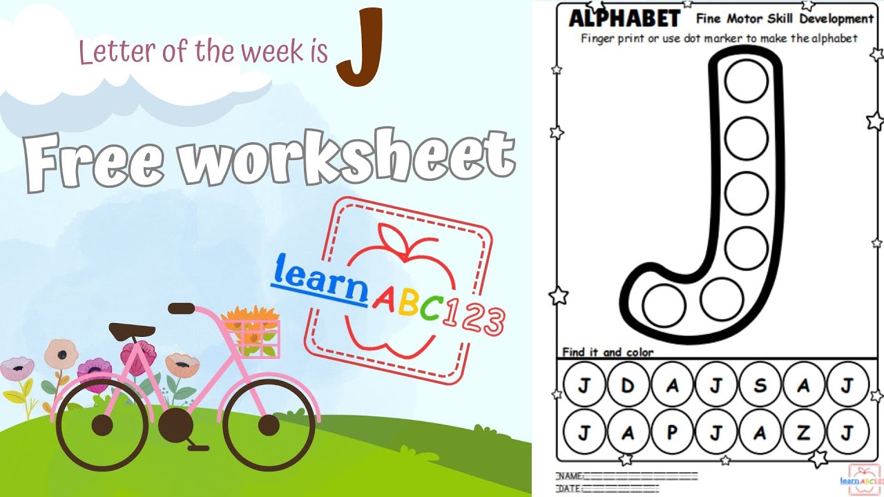 FREE Letter J - Learn Alphabets in fun way - Letter of the week J I ...