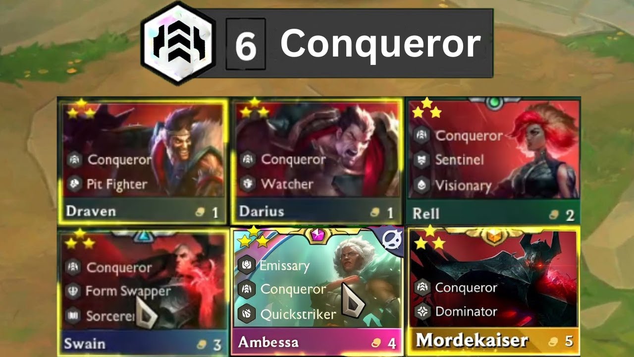 6 Conqueror All 3 Star⭐⭐⭐!? | TFT Into the Arcane - YouTube
