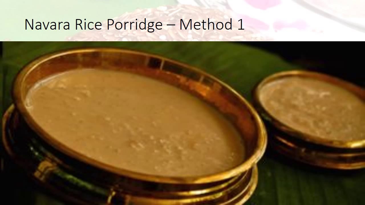Immune Boosting Baby food Recipe (6 months +) Navara Rice Porridge ...