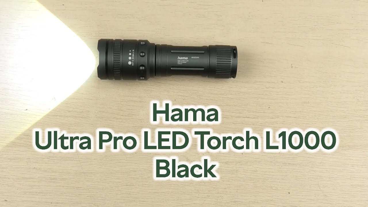 Розпаковка Hama Ultra Pro LED Torch L1000 Black - YouTube