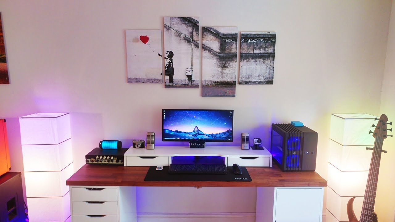 Clean Single Monitor Work Station - Setup Spotlight - YouTube