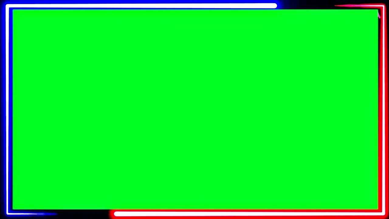 Neon Frame green screen | Video HD free neon frame - YouTube