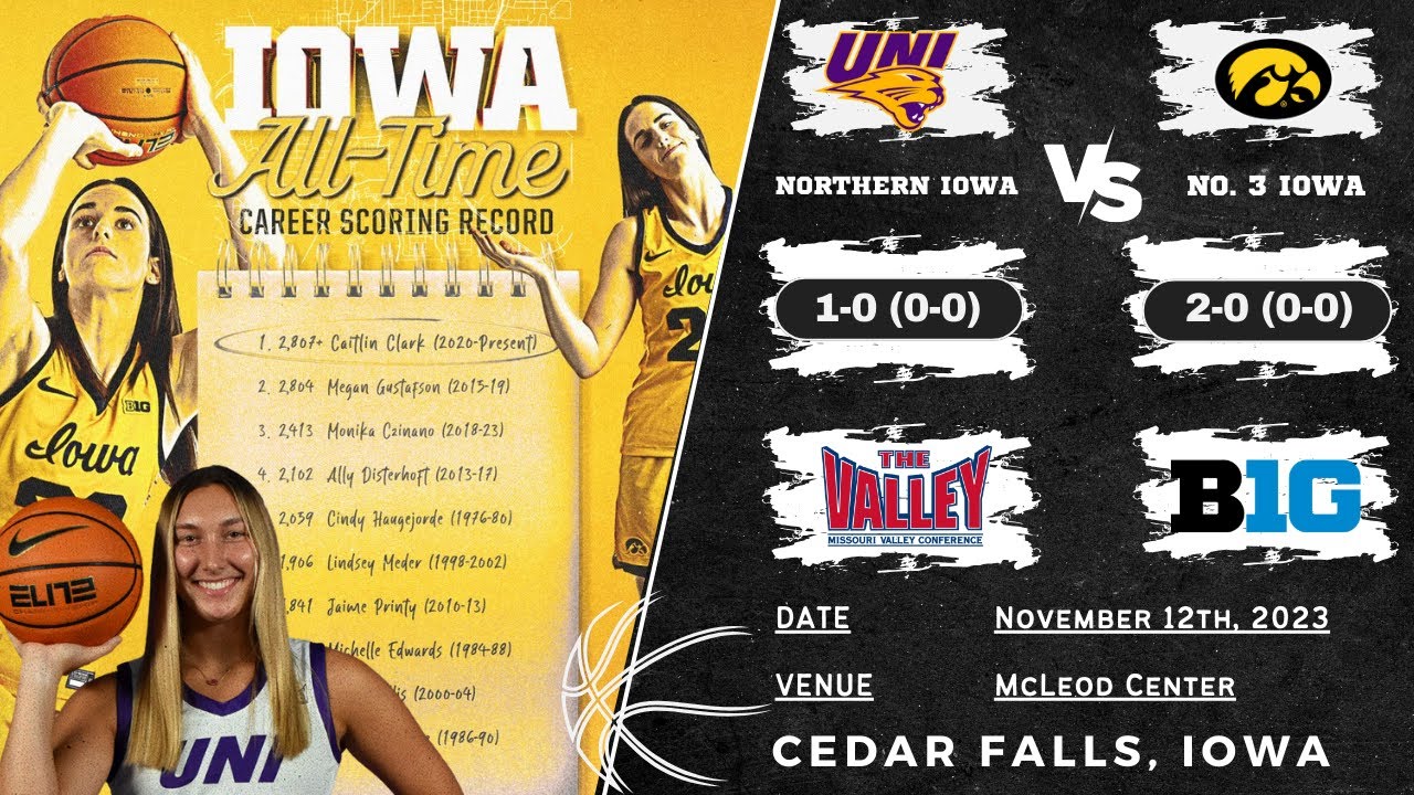 Northern Iowa vs No. 3 Iowa | NCAA Women's Basketball | 11.12.23 - YouTube