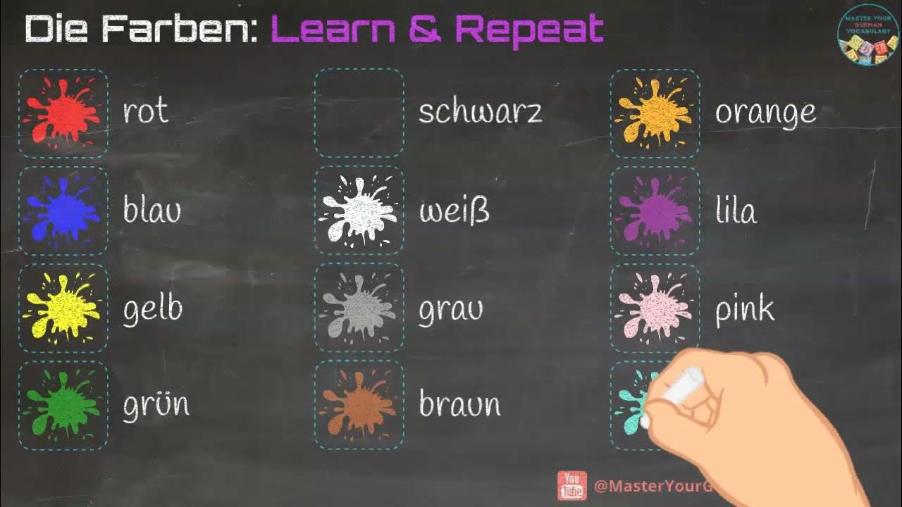 Die Farben / Colors - Learn German (A1-B1) #learngermanvocabulary - YouTube