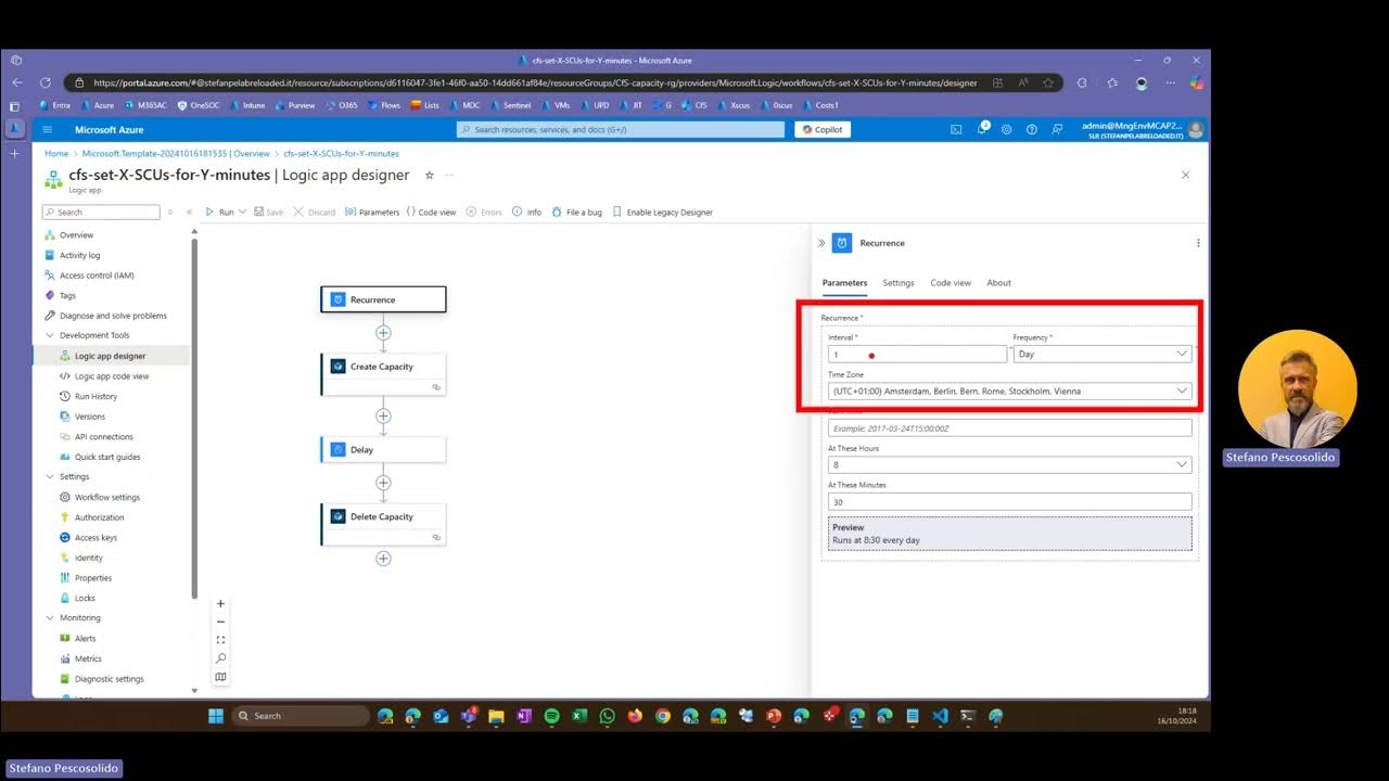 How to deploy and use the Logic App cfs-set-X-SCUs-for-Y-minutes - YouTube
