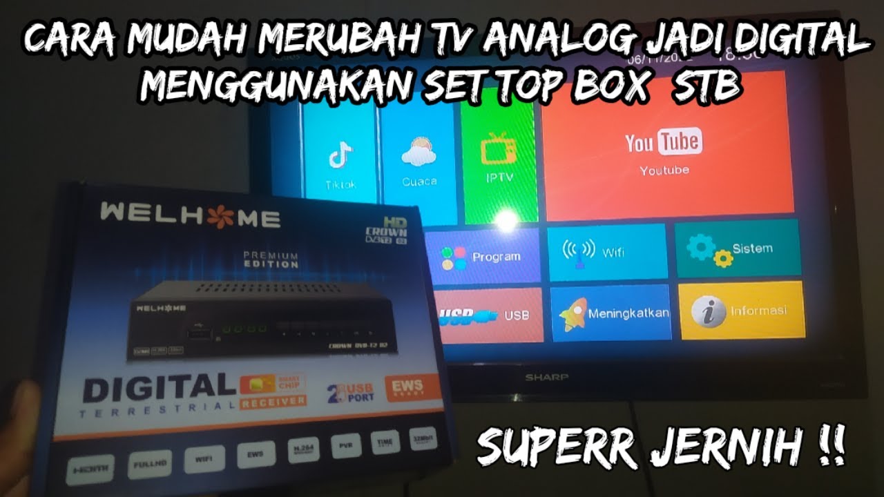 Cara pasang set top box STB TV digital yang benar dan mudah | 100% ...