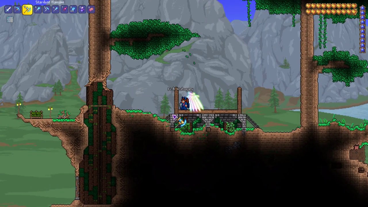Terraria Log Cabin Timelapse - YouTube