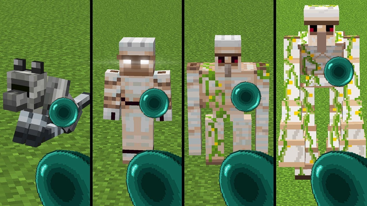 What's inside different iron golems Evolution in Minecraft? - YouTube