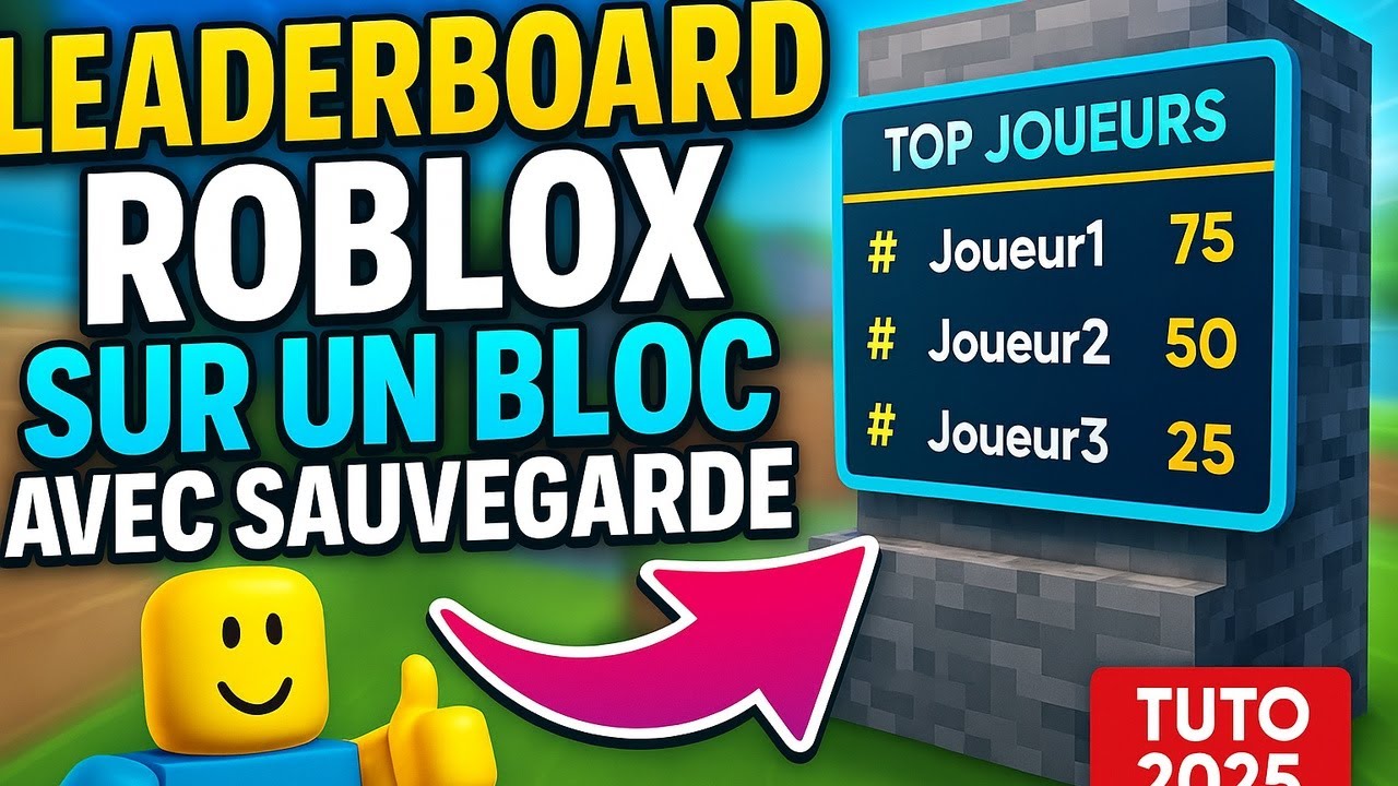 Comment faire un leaderboard sur un bloc | Roblox Studio FR - YouTube