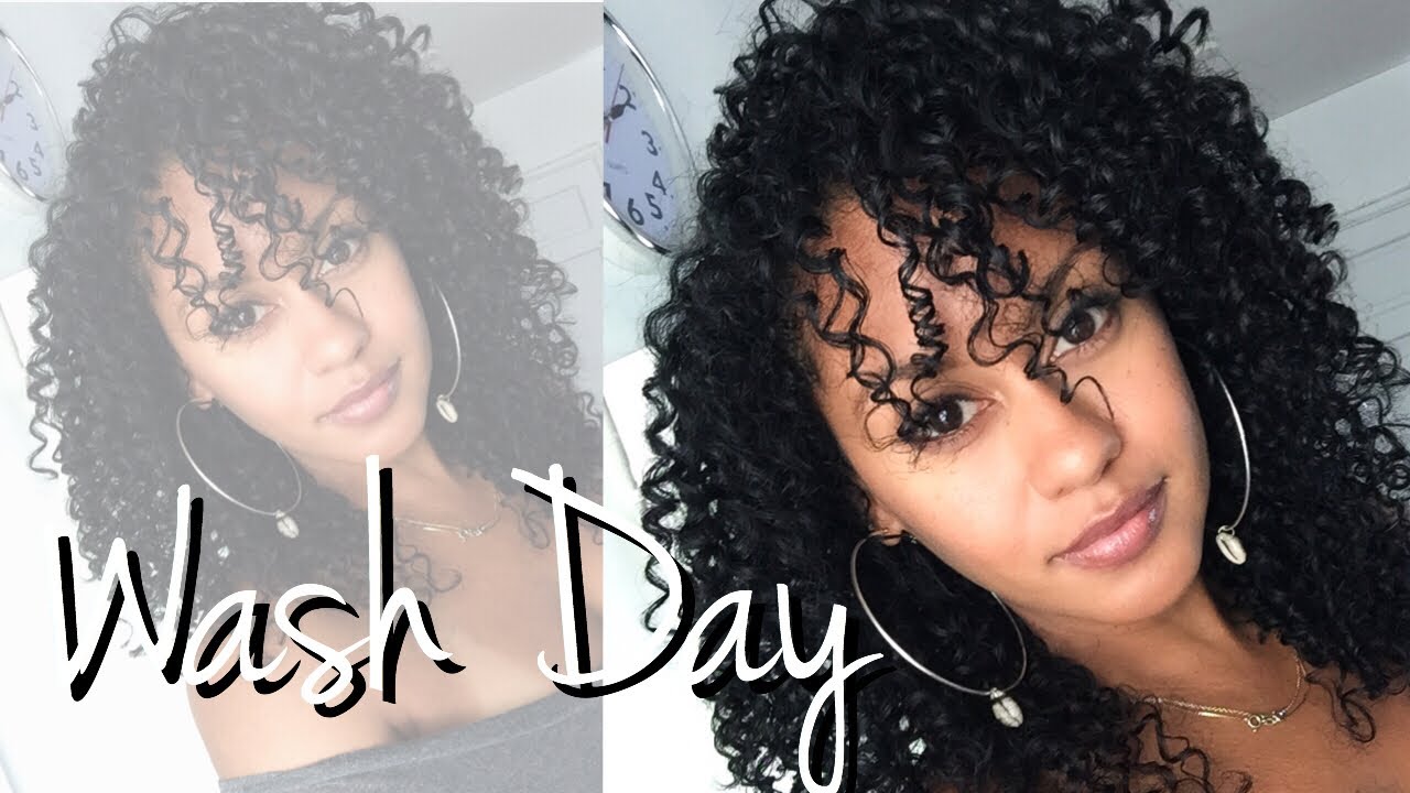 Wash Day Routine for Natural Curly Hair 🚿 - YouTube