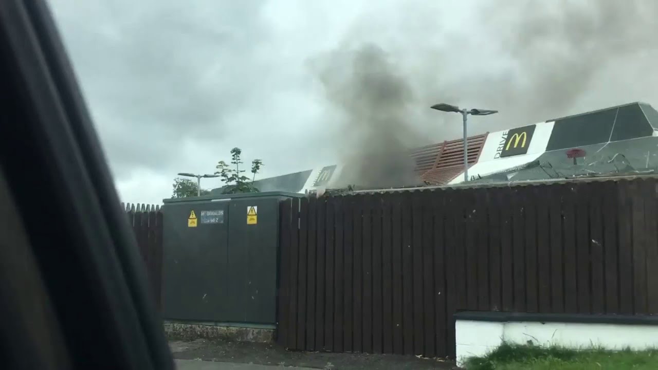 Vehicle Fire at Drive Thru Sets McDonald's Ablaze -- Storyful - YouTube