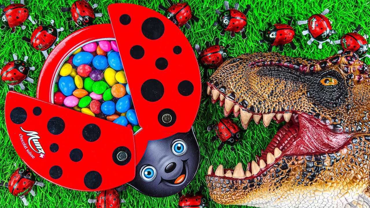 Satisfying ASMR | Magic LadyBug & Funny Dinosaur with Beautiful Slime ...