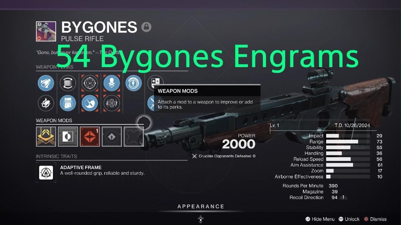 Destiny 2 focusing 54 Bygones Engrams - YouTube