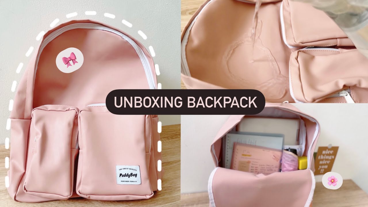 Unboxing Tas Backpack Paddy 🎀| Doppia leather backpack, waterproof ...