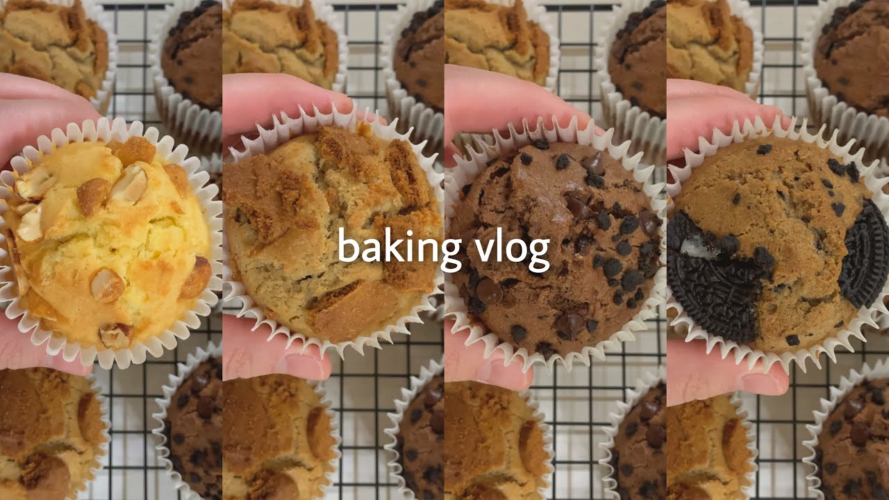 Baking Vlog | 머핀 만들기(기본,커피,오레오,초코) - YouTube