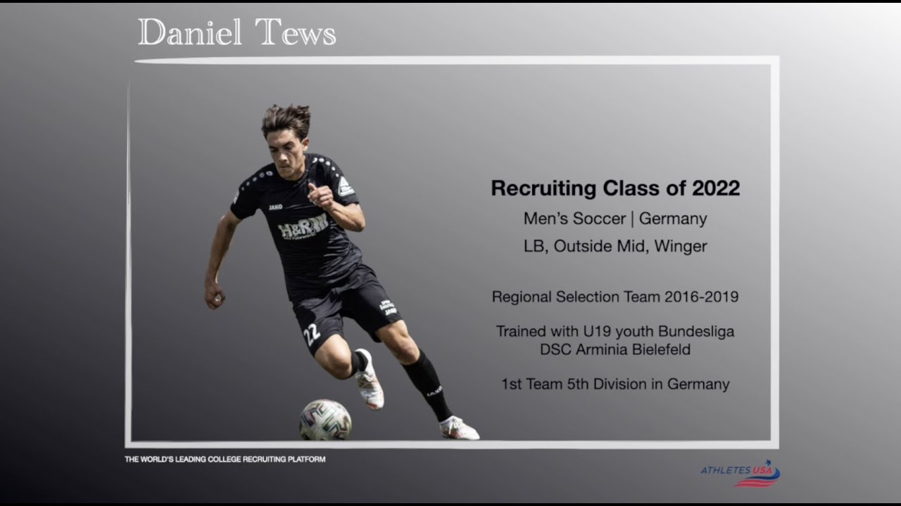 Men's Soccer | LB, LM, W | Daniel Tews, Germany | Highlight Video ...