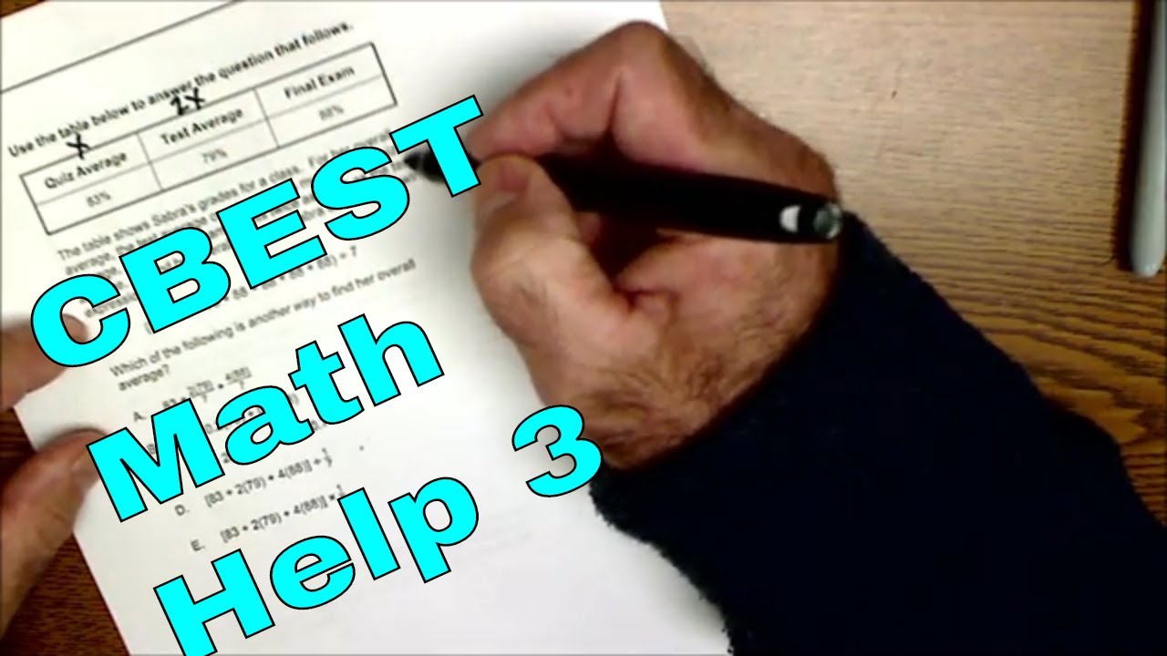 Help With The CBEST Math Exam Problems 31 40 With Link YouTube Help With The CBEST Math Exam Problems 31 40 With Link YouTube