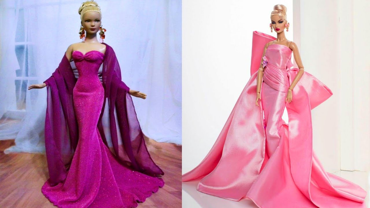 Barbie Transformation~Barbie Fish Cut dress~ makeover~Faceup~Makeup ...