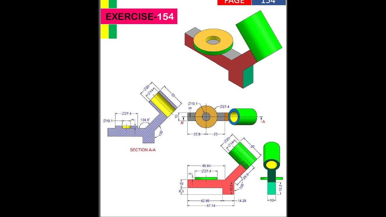 Exercise 154 || SolidWorks - YouTube