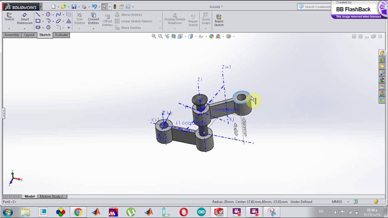 SolidWorks Video Illustrating the Link Offset and the Joint Angle by ...