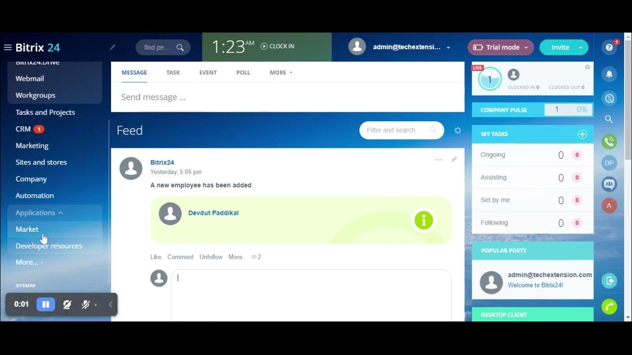 How to get Rest API URL and Create Application for Rest API in Bitrix24 - YouTube