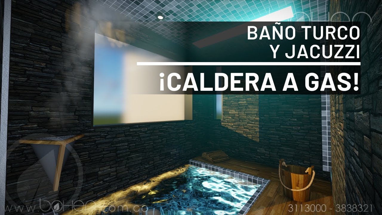 Diseño Baño Turco con Jacuzzi | Baño de Vapor | Tina de Hidromasaje ...