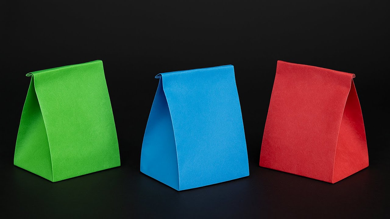 DIY Paper Bag – No Glue, No Scissors, Just Origami! - YouTube