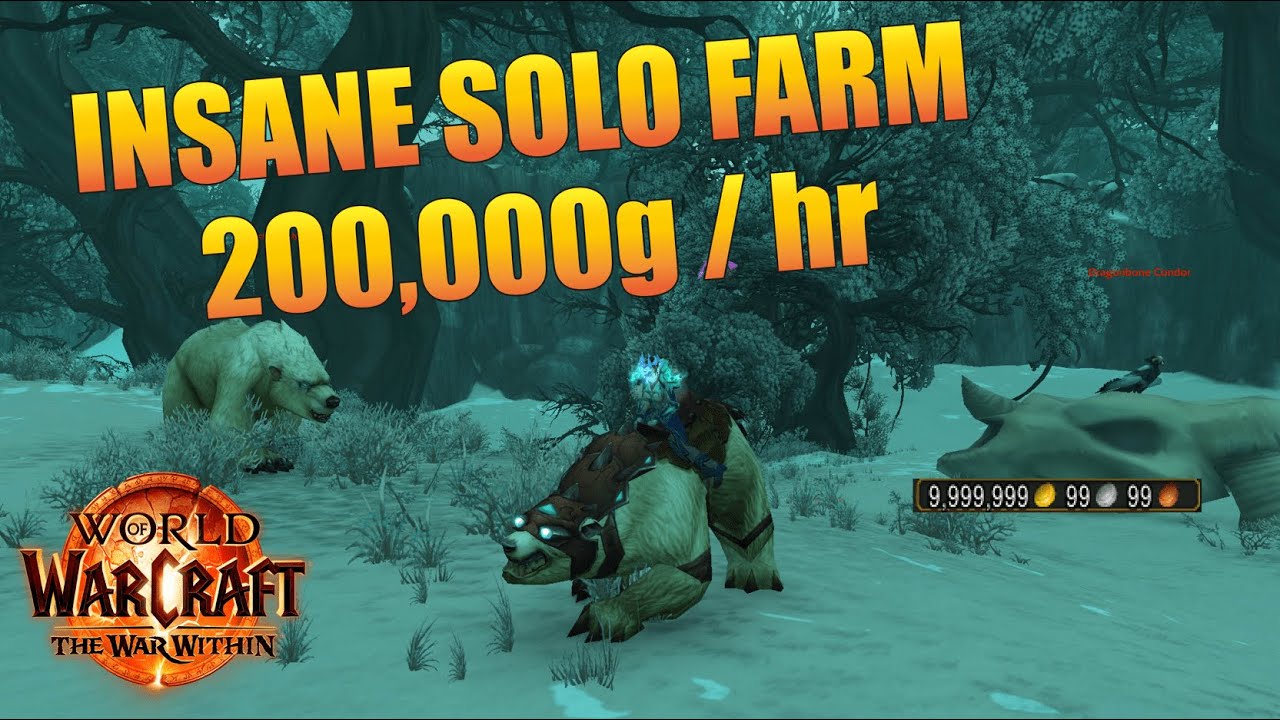 INSANE Solo Farm 200,000g/Hr ?! | War Within Goldfarm - YouTube