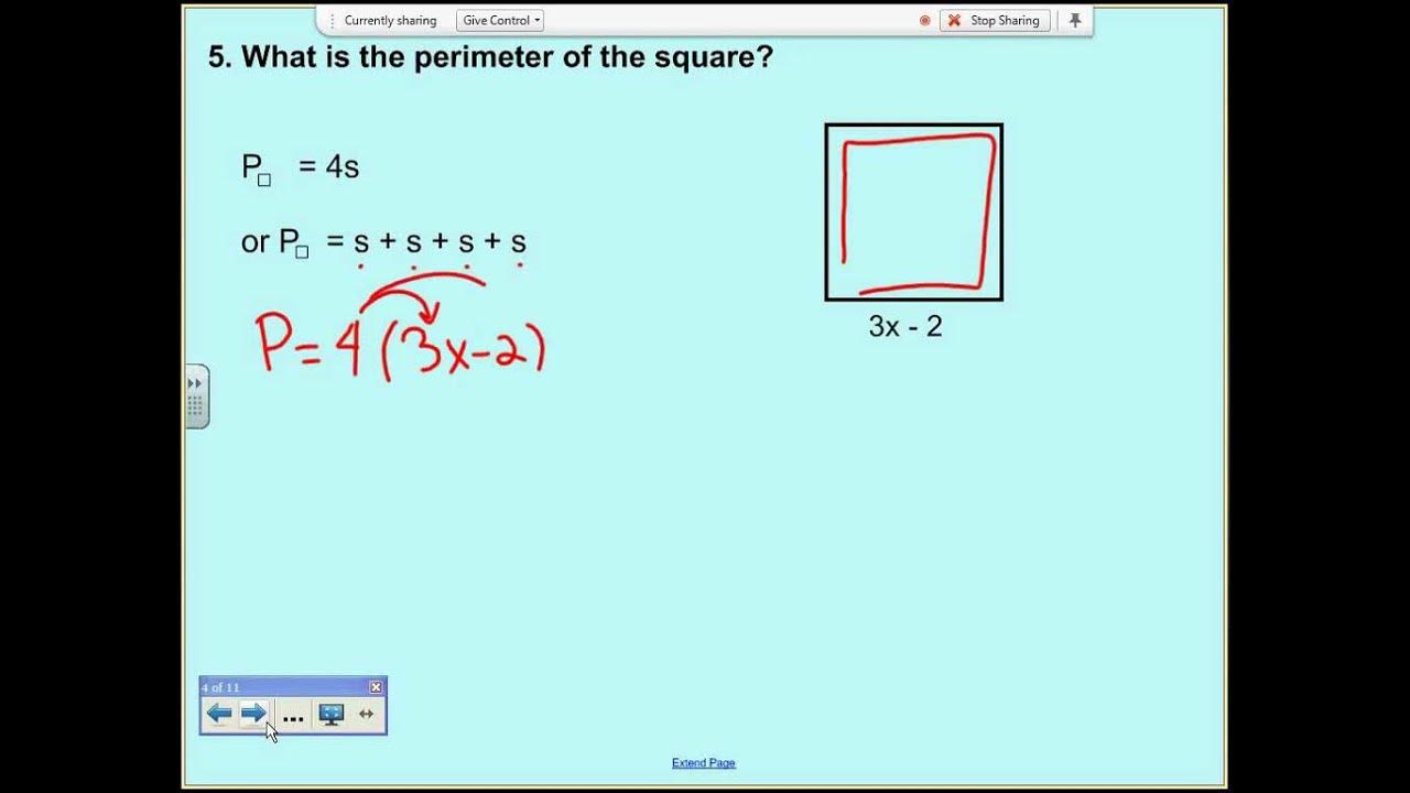 Unit 2 Day 3 - Finding Area and Perimeter with Polynomials - YouTube