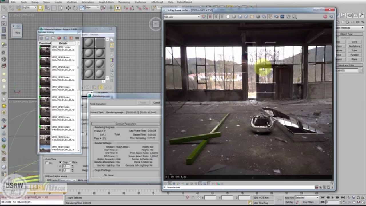 VRay Dome + HDRI | Learnvray.com - YouTube