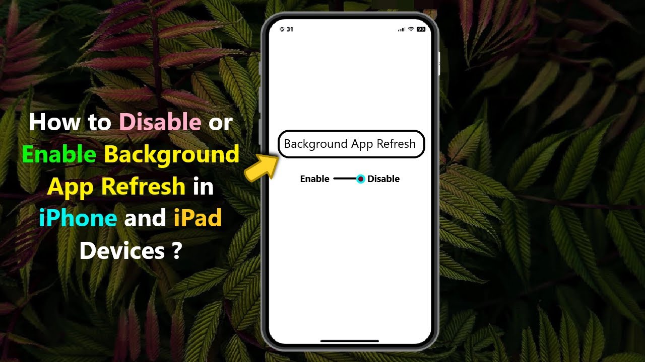 How to Disable or Enable Background App Refresh in iPhone and iPad ...