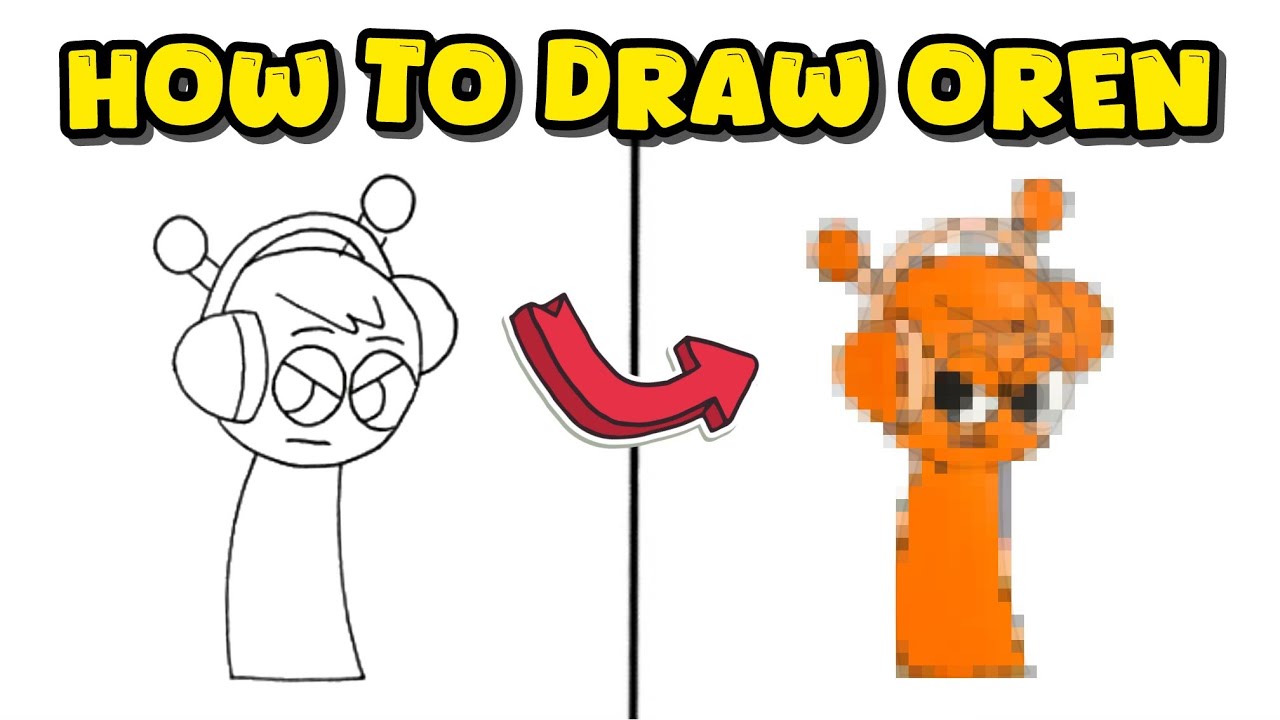 How to Draw Oren from Incredibox Sprunki – Game Character Drawing - YouTube