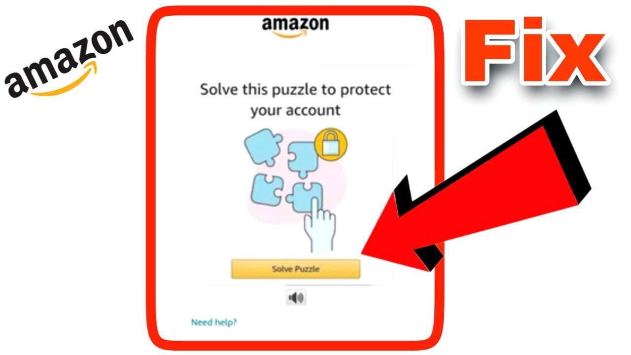 How to Fix Amazon Solve this puzzle to protect your account problem ...
