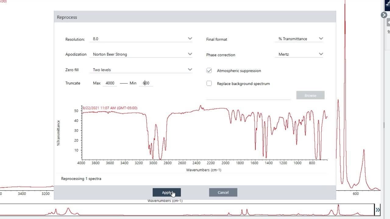 OMNIC Paradigm: Reprocess spectra - YouTube
