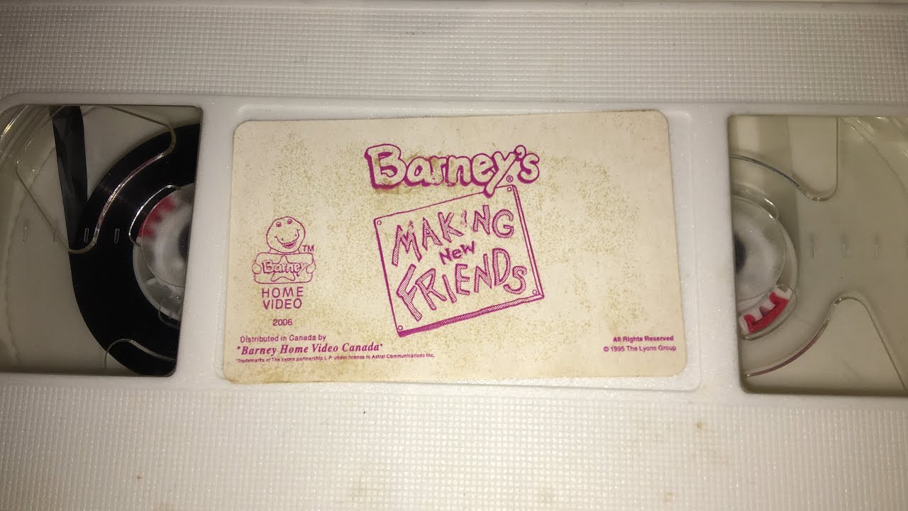 Opening And Closing To Barney: Making New Friends 1995 VHS - YouTube