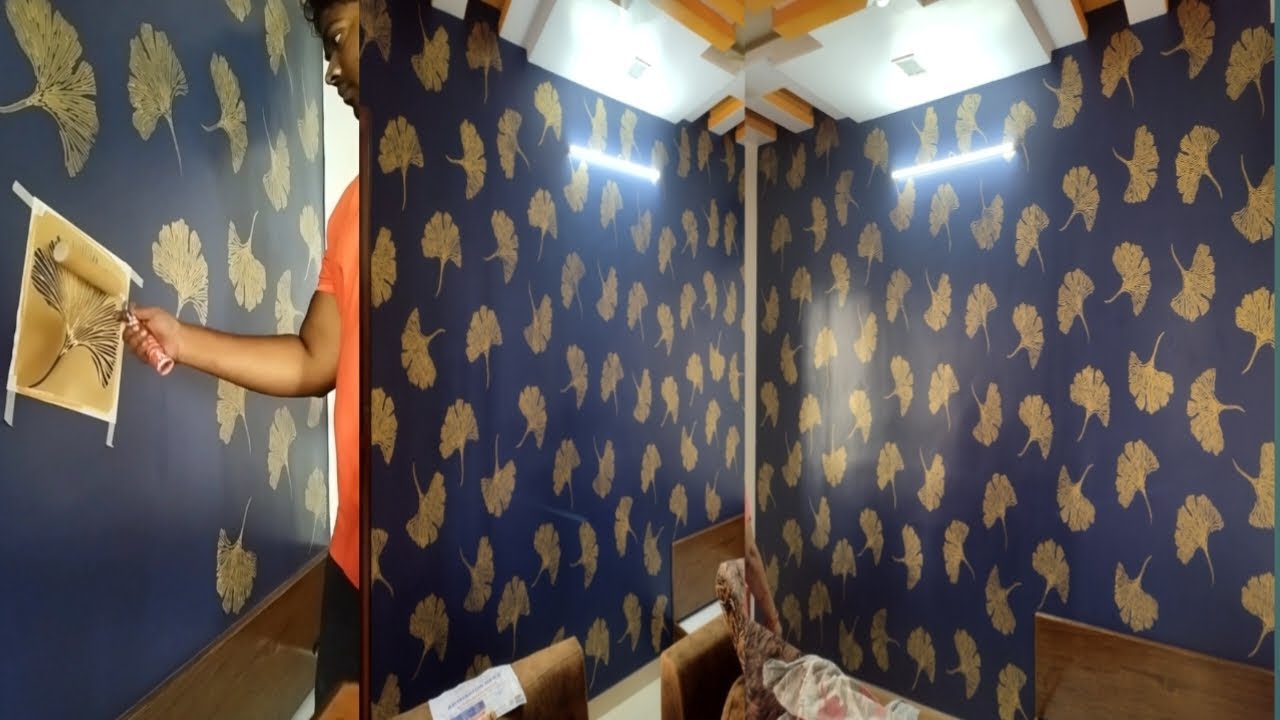 Asian paints new letest stencil design! how to make stencil!! stencil ...