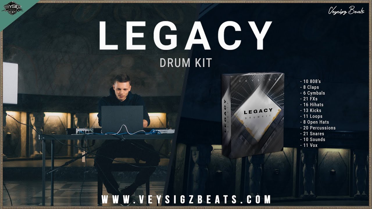Veysigz - Legacy Drum Kit Trailer | Hip Hop & Trap Drum Kit (Official 4K Video) [prod. by ...