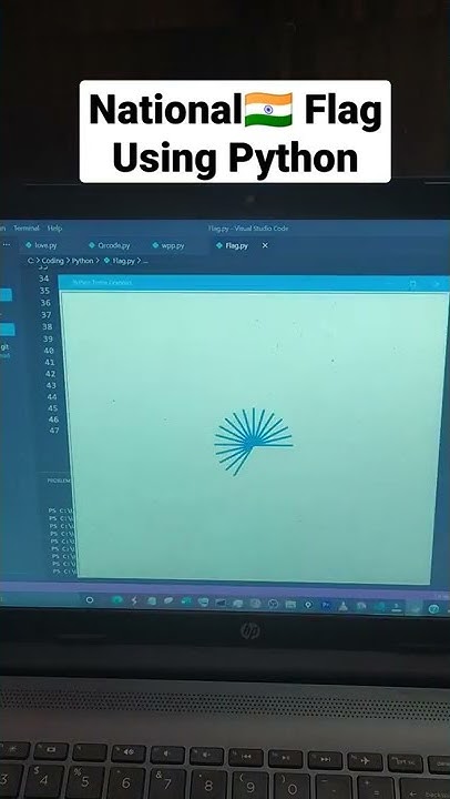 National🇮🇳 Flag Using Pythonshorts Coding Youtube 