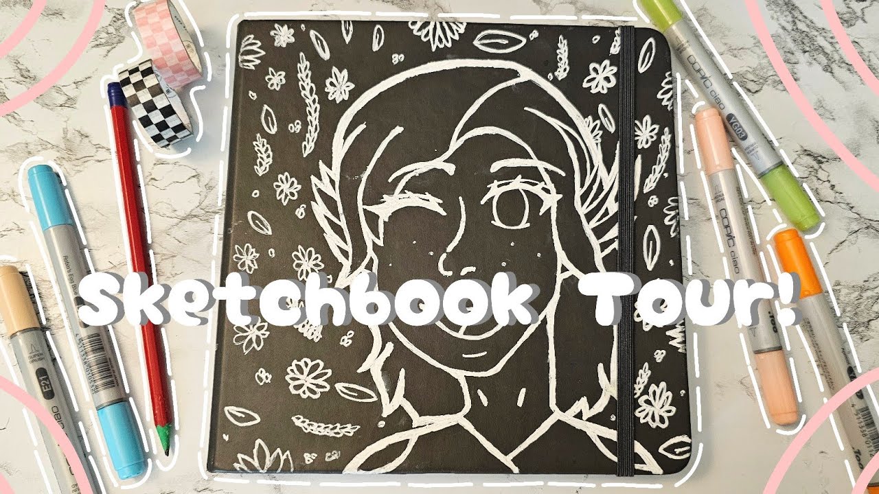 Sketchbook Tour 14 //Fanart, Hand study, ocs! - YouTube