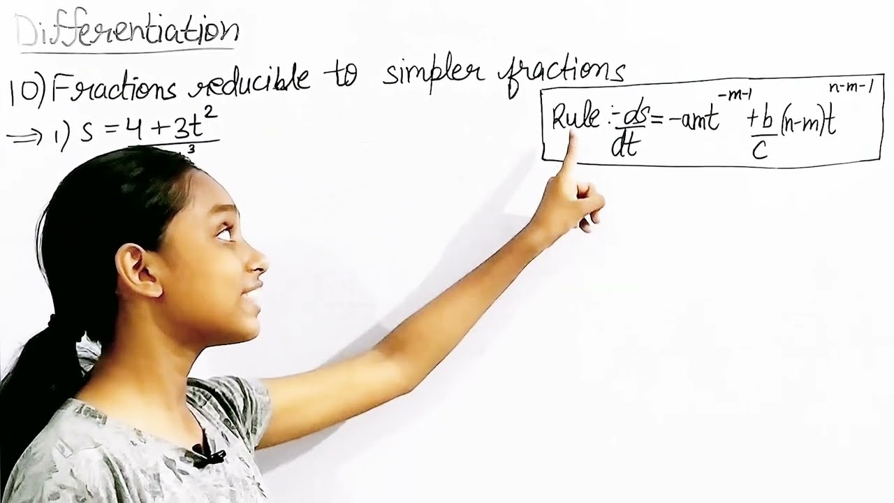 Differentiation | Mathematical Tool | Fraction Reducible to simple ...