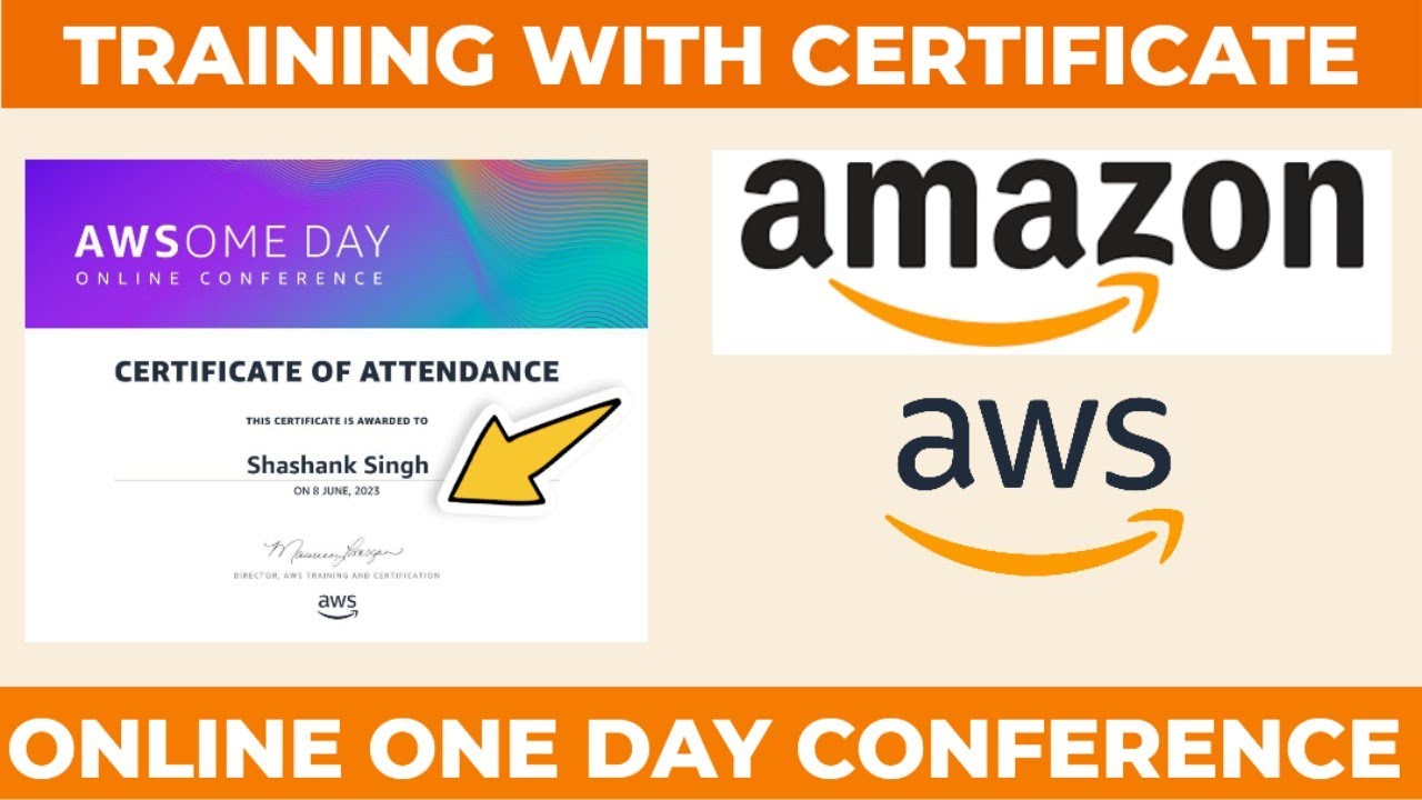 AWS free certification | Amazon One Day conference 2025 | Work From ...