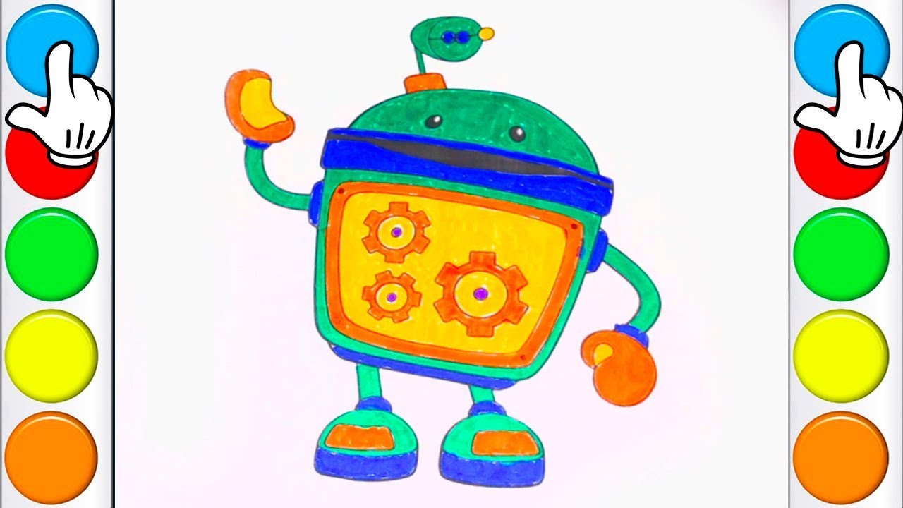 Umizoomi Team - How to Draw and Colors Bot. Coloring Page and Drawing ...