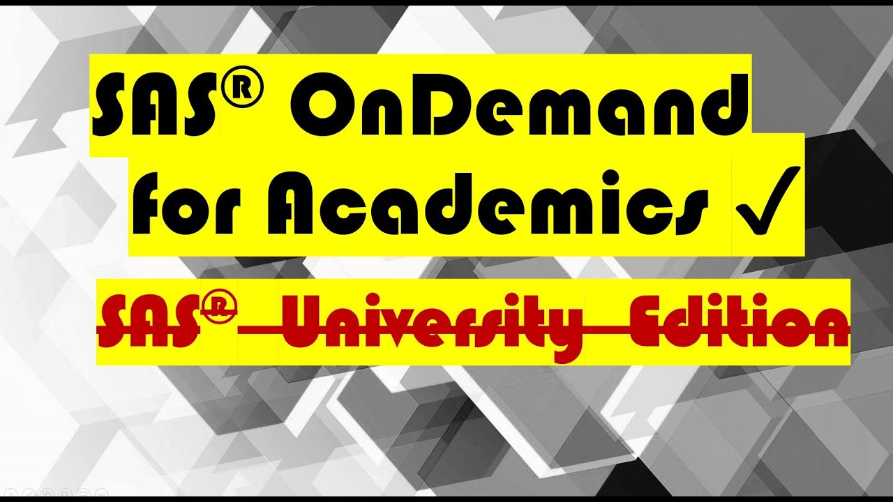SAS® University Edition is now SAS® OnDemand for Academics (5/2021 ...