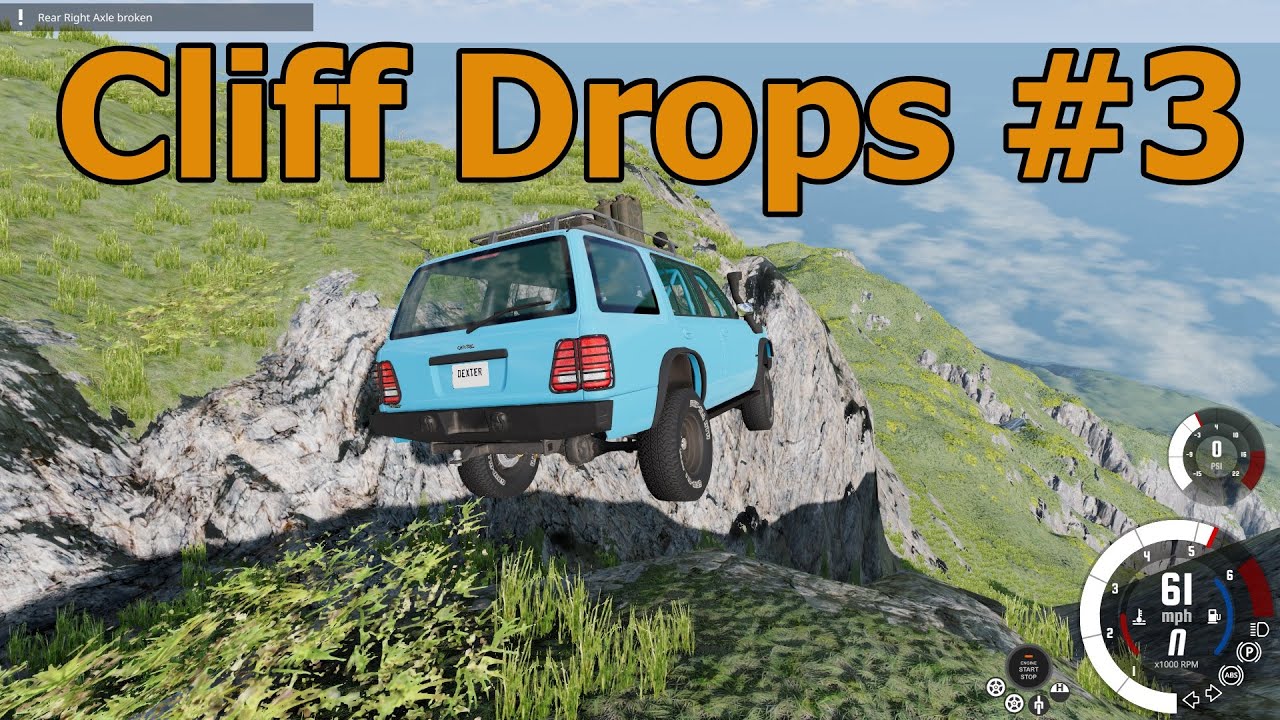 Cliff Drops #3 - BeamNG.Drive - YouTube