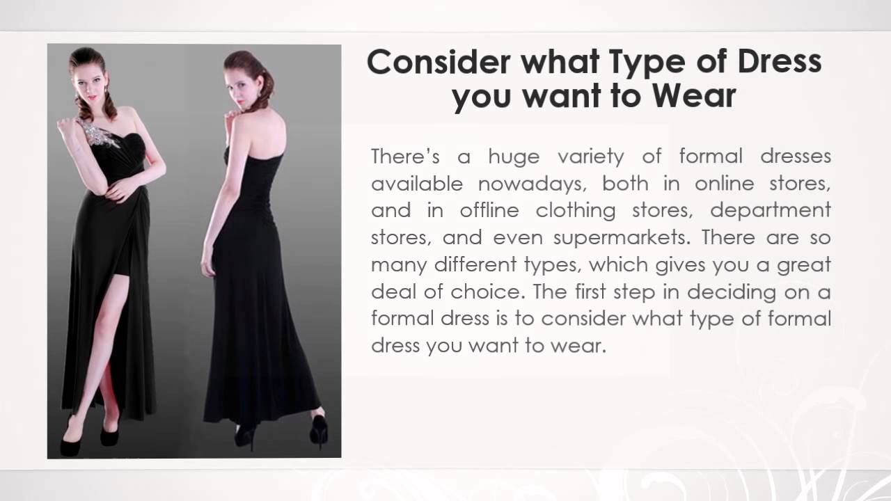 How To Choose Formal Dress - YouTube