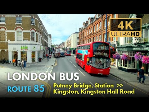London Bus Ride, Route 85, Double Decker, 4K Virtual Tour. From Putney ...