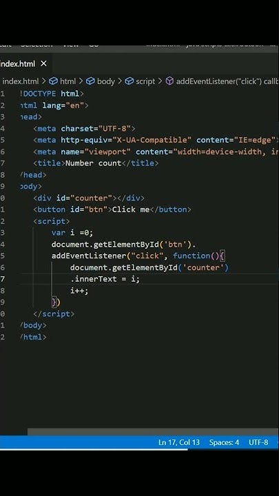 Java Scripts Button Click Count || #javascript #html #javascript programming ||#shorts #short ...