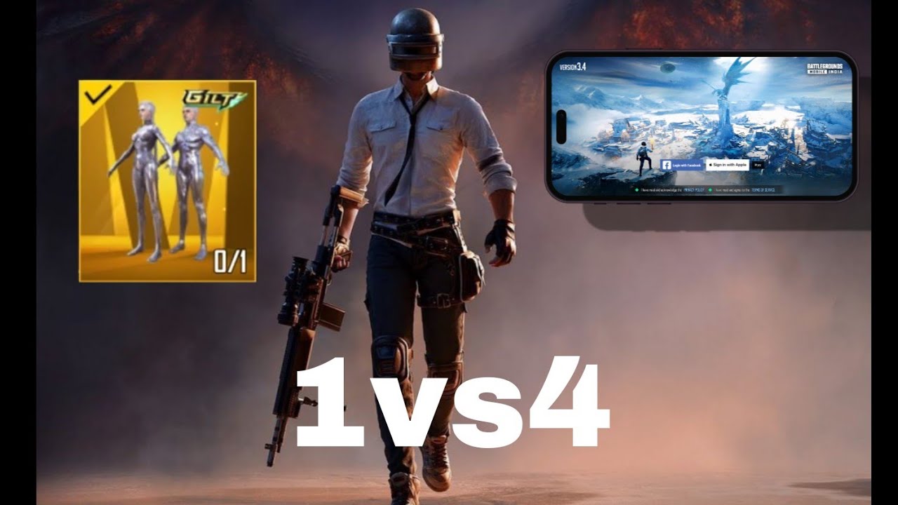 BGMI new mod gameplay!! 1vs4 gameplay🥵 - YouTube