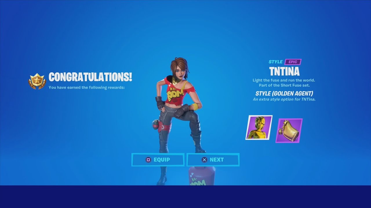 Unlocking (Golden Agent) TNTINA Style! (Spending V-Bucks Buying NEW ...
